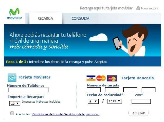 Recargar el Saldo del Móvil por Internet